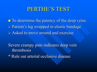 varicose veins- Cinical Features & Examination | PPT