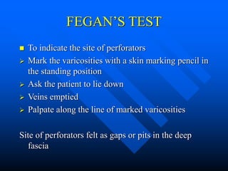 varicose veins- Cinical Features & Examination | PPT