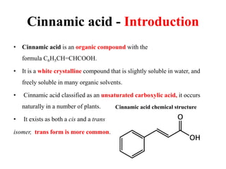 Cinnamic acid, salicylates - mode of action in plant defense mechanism ...