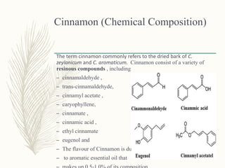 Cinnamon oil Chemistry | PPTX