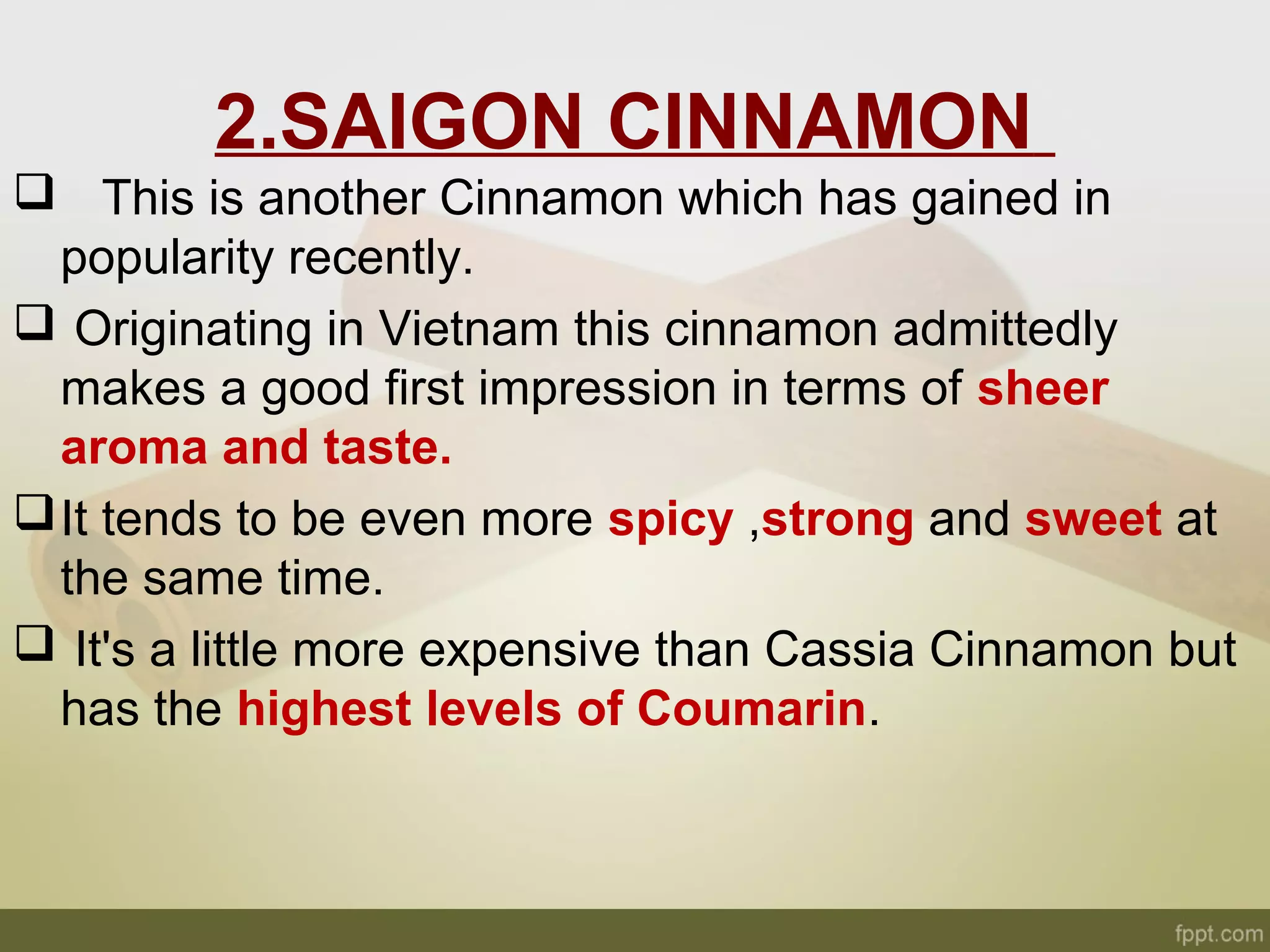 Cinnamon processing-"BARK OF AN EVERGREEN TREE" | PPT