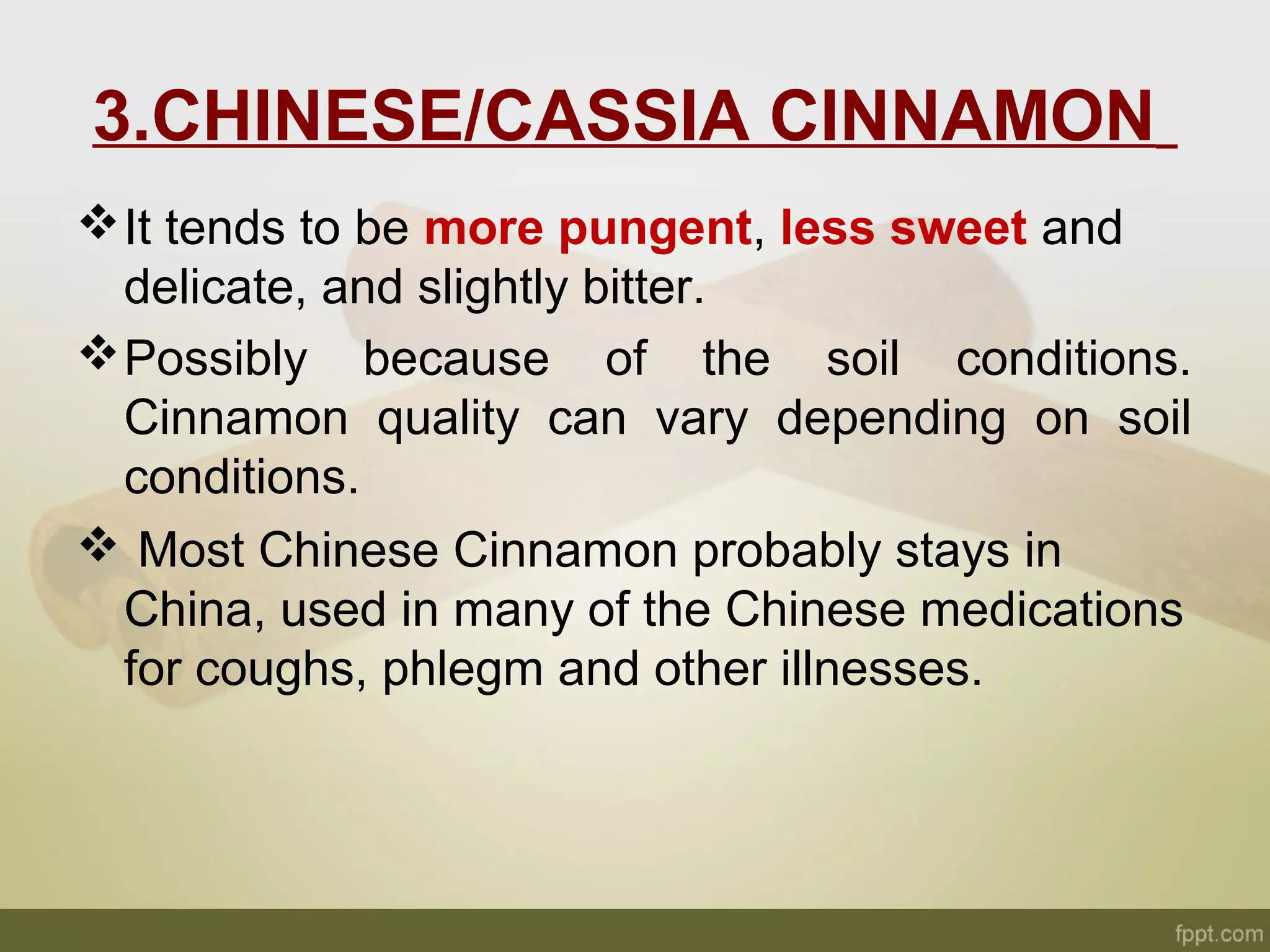 Cinnamon processing-"BARK OF AN EVERGREEN TREE" | PPT