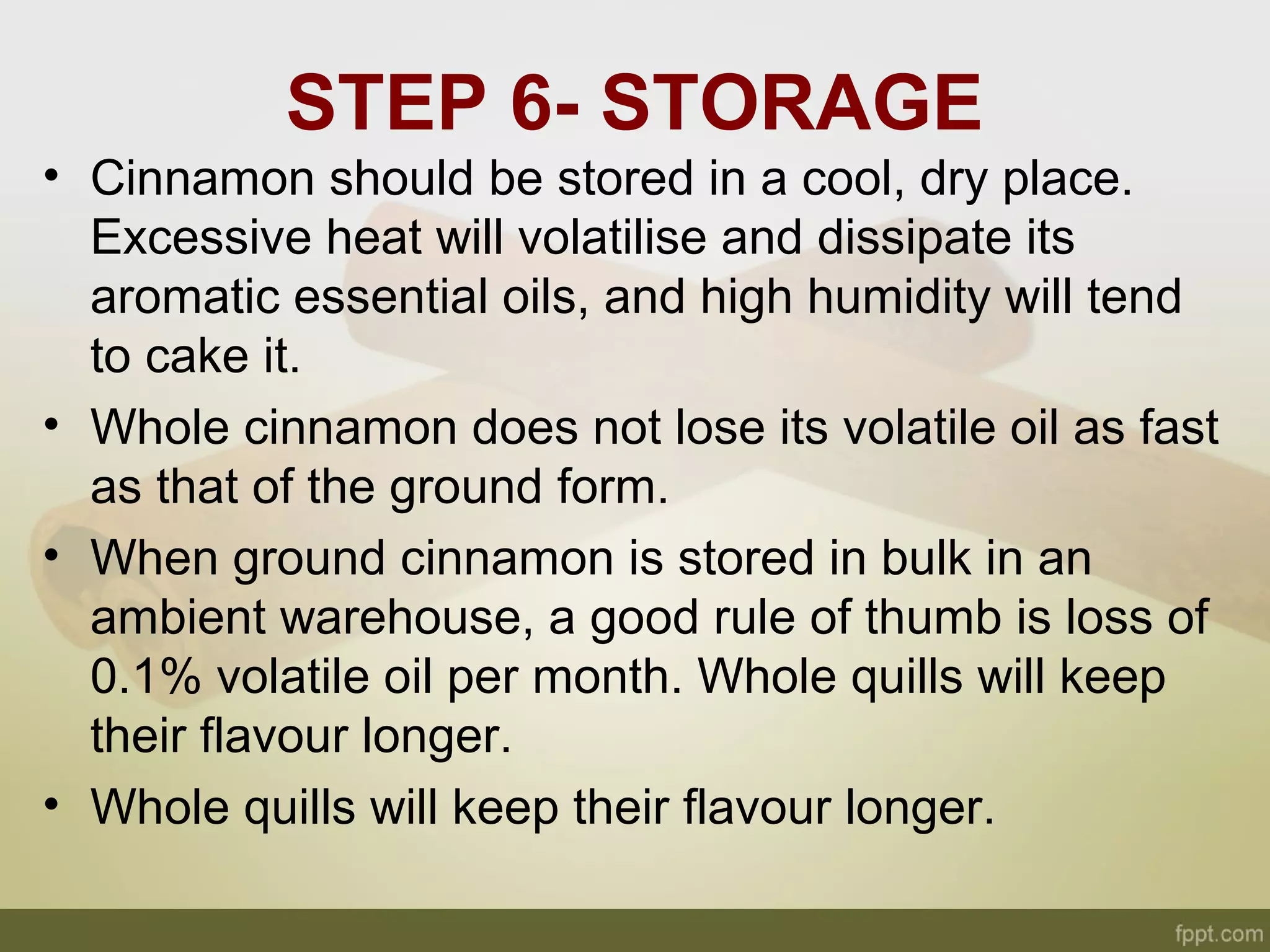 Cinnamon processing-"BARK OF AN EVERGREEN TREE" | PPT