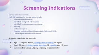 HPV, CIN, PAP SMEAR - description process guidelines etc | PPTX