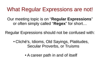 CiNPA Security SIG - Regex Presentation | PPT