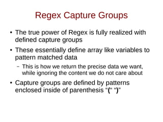 CiNPA Security SIG - Regex Presentation | PPT