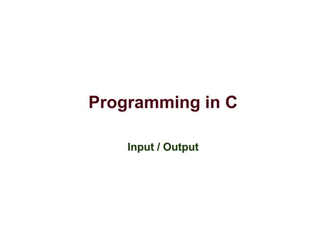 CInputOutput.ppt