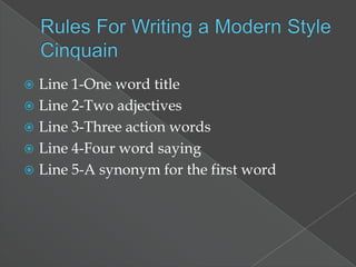 Cinquain | PPTX