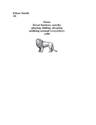 Cinquain Poems Mrs. Lambertson's 4th Grade Class | PDF | Poetry | Books ...