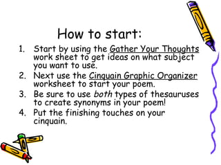 Cinquain power point lesson | PPT