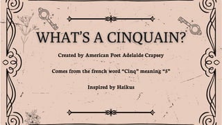 Cinquains and how to write the effectively | PDF