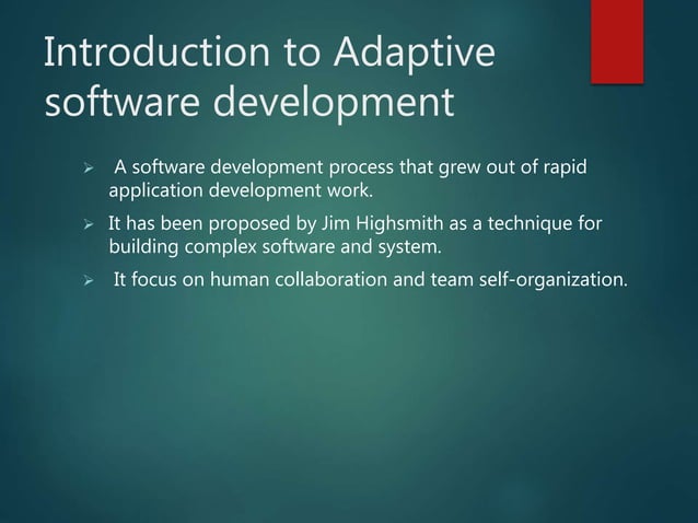Adaptive software development | PPTX