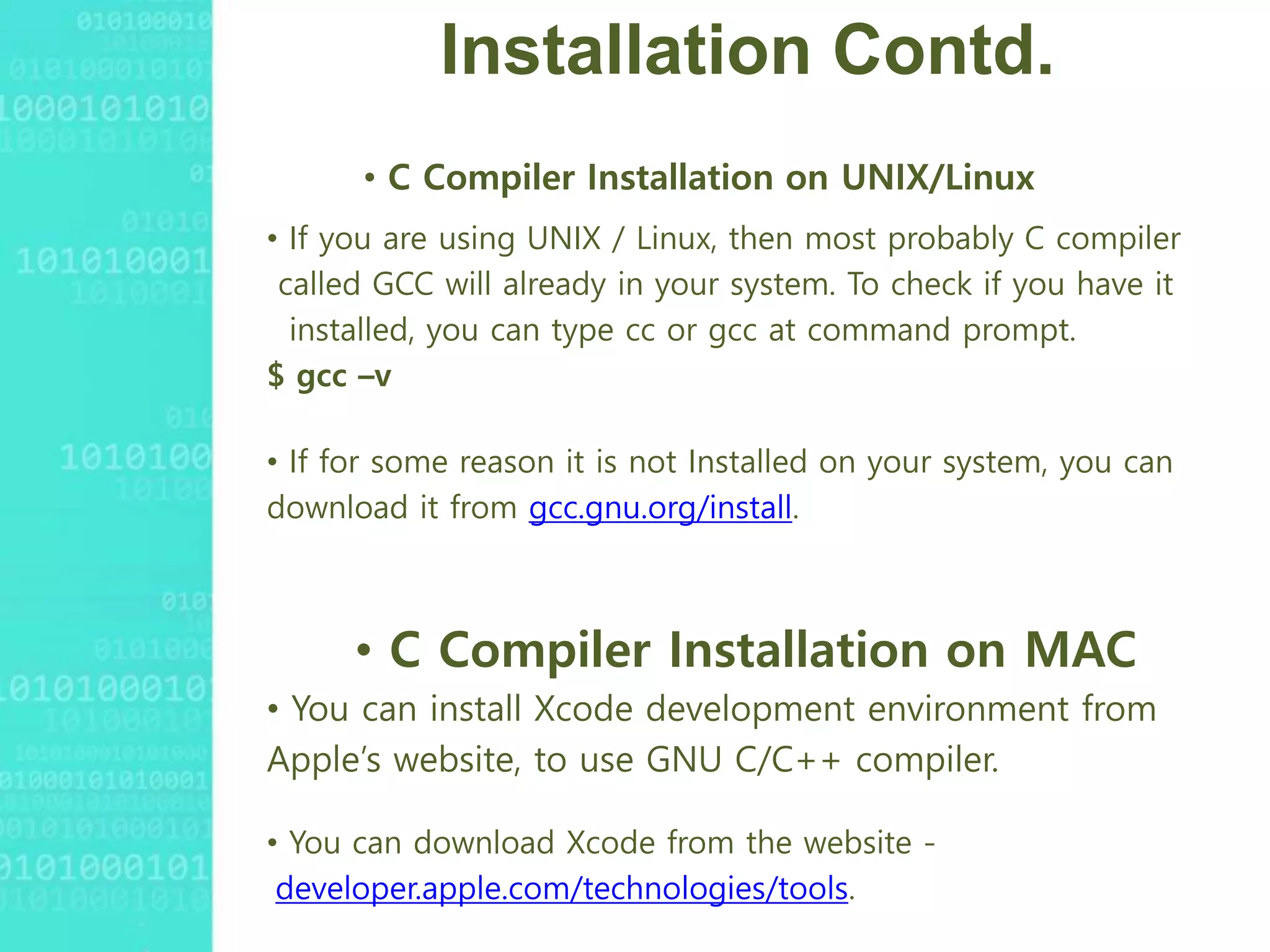 C installation guide | PPTX