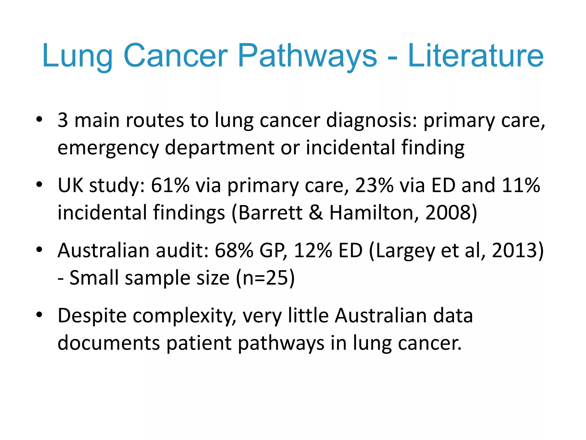 Mapping lung cancer diagnostic pathways: a qualitative study of ...