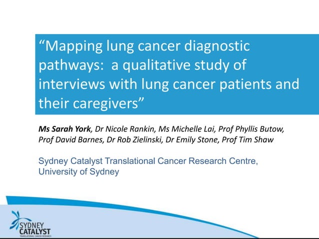 Mapping lung cancer diagnostic pathways: a qualitative study of ...