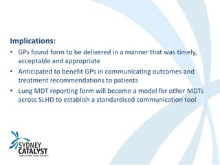 The Lung Cancer Demonstration Project: Implementation and evaluation of ...