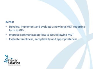 The Lung Cancer Demonstration Project: Implementation and evaluation of ...
