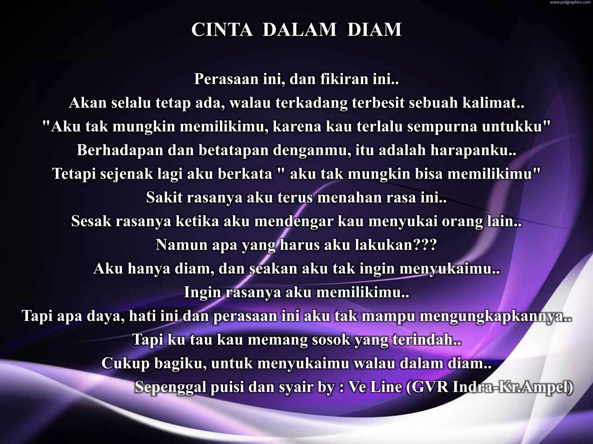 Cinta Dalam Diam | PPTX
