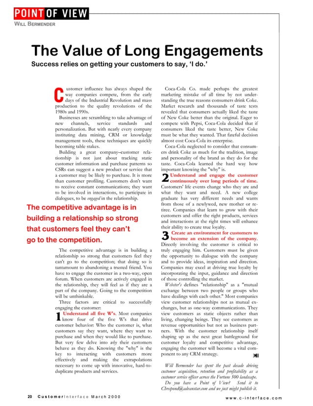 The Value of Long Engagements by Will Bermender | PDF