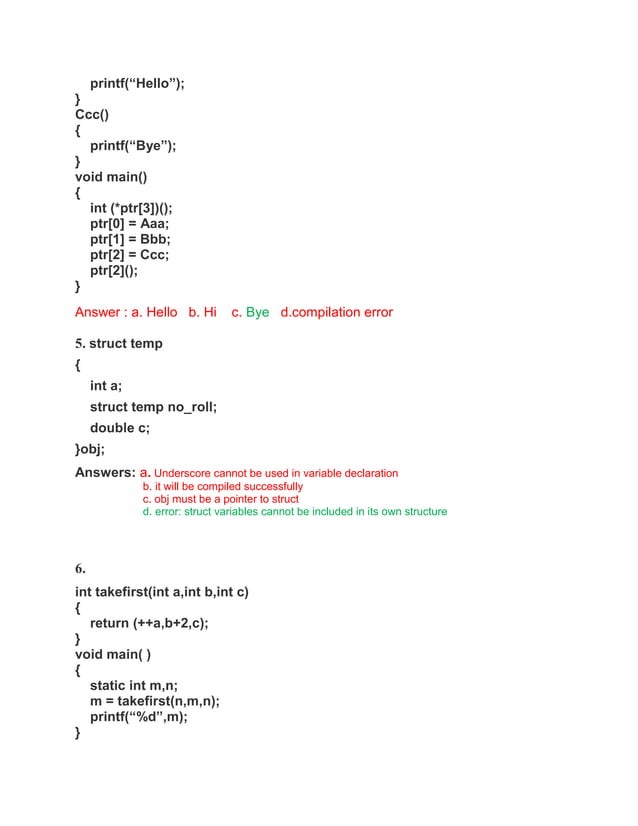 c interview progs.pdf | Programming Languages | Computing