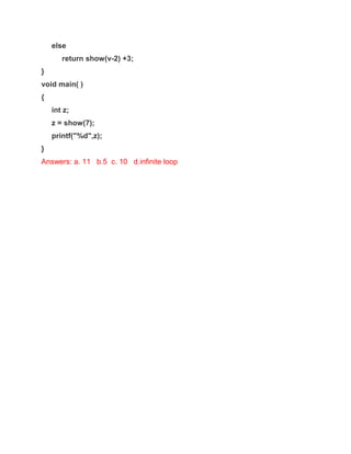 c interview progs.pdf | Programming Languages | Computing