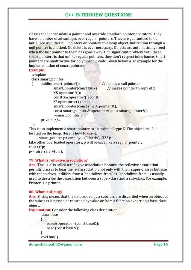 C++ interview question