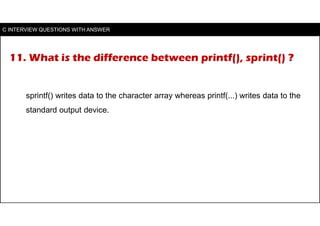 C interview questions | PPT