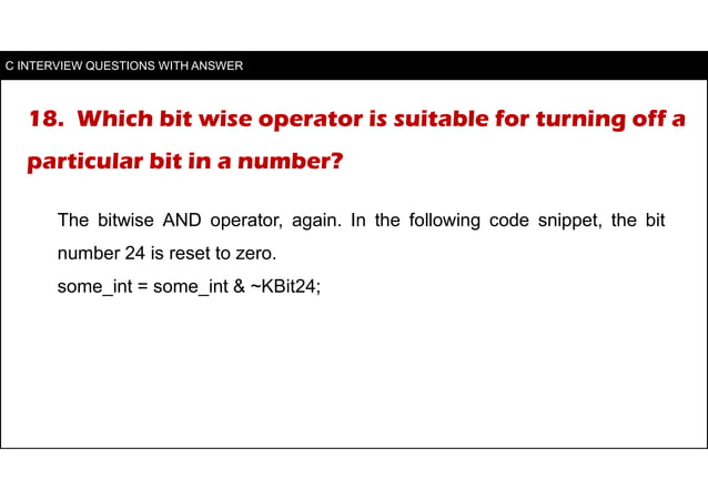C interview questions | PPT