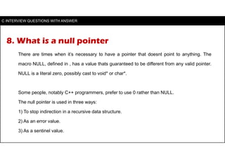 C interview questions | PPT