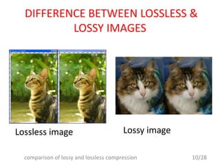 comparision of lossy and lossless image compression using various algorithm | PPT
