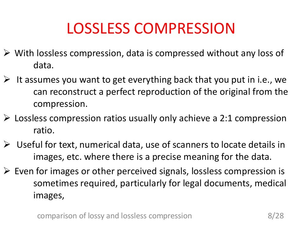 Comparision Of Lossy And Lossless Image Compression Using Various Alg…