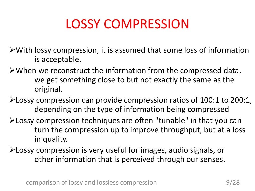 Comparision Of Lossy And Lossless Image Compression Using Various Alg…