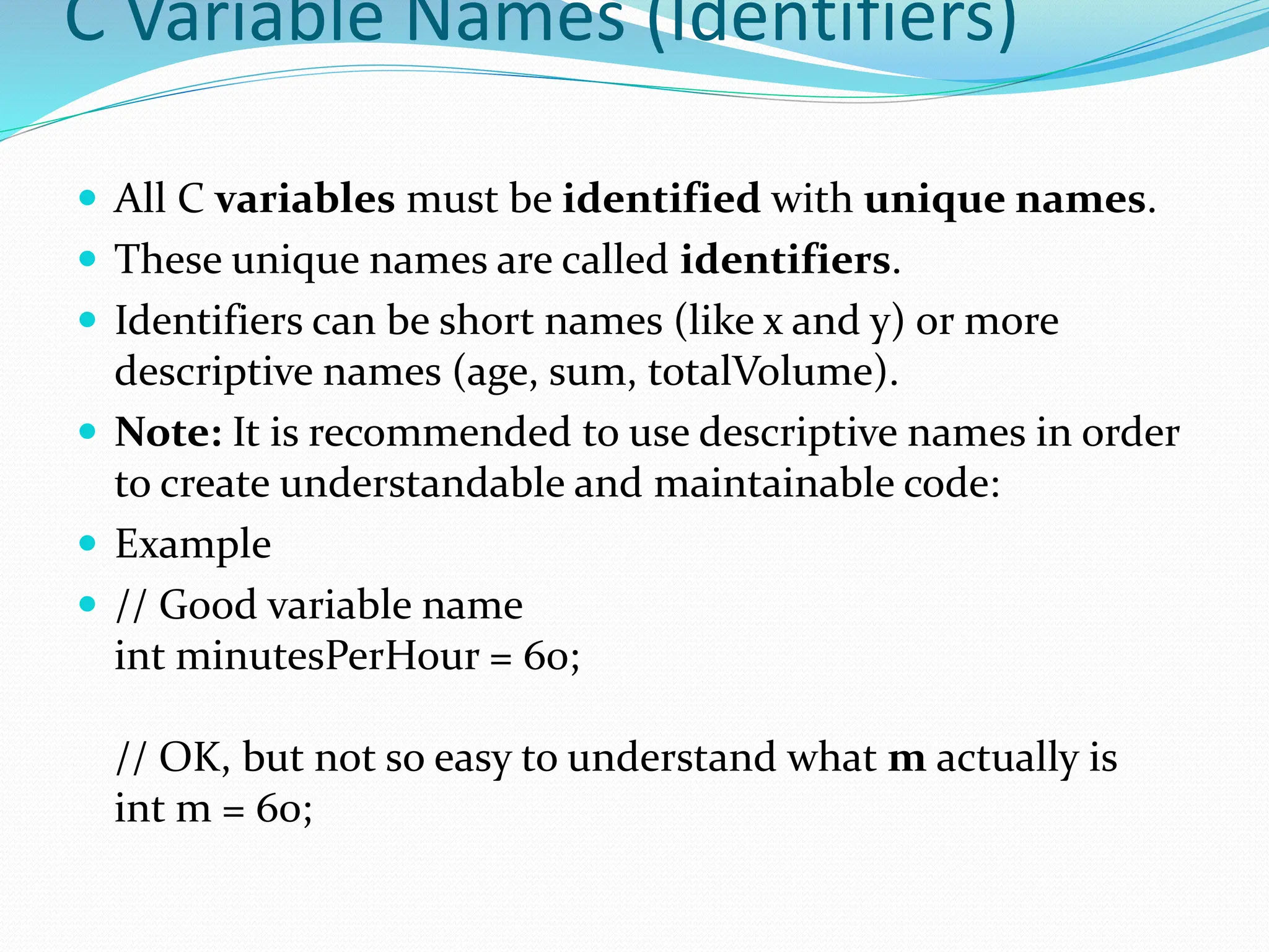 Introduction To C Programming Language Coding Ppt Free Download