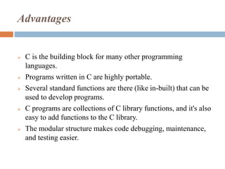 Introduction to C Programming Language | PPT