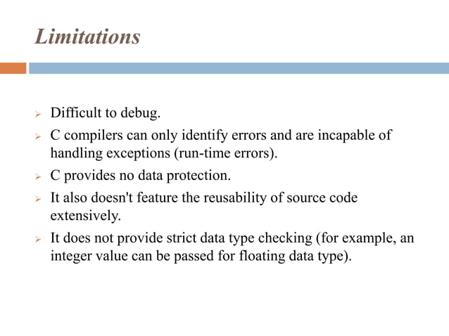 Introduction to C Programming Language | PPT