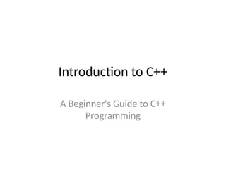 C++_Introduction_Presentation_engineerin | PPTX
