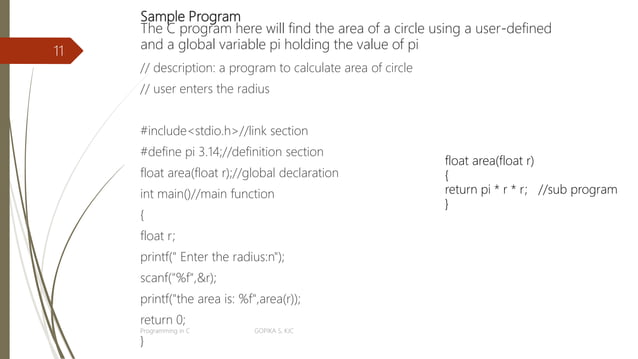 C Programming Language Introduction Ppt 1484