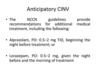 Chemotherapy induced Nausea and Vomiting (CINV) - Dhaval joshi | PPT