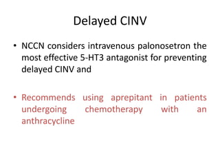 Chemotherapy induced Nausea and Vomiting (CINV) - Dhaval joshi | PPT