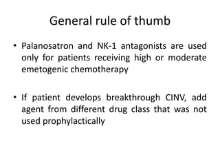 Chemotherapy induced Nausea and Vomiting (CINV) - Dhaval joshi | PPT