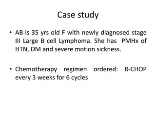 Chemotherapy induced Nausea and Vomiting (CINV) - Dhaval joshi | PPT
