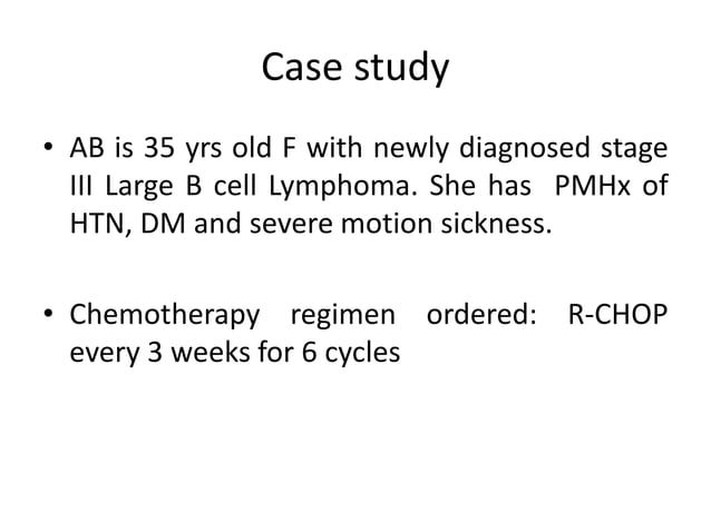Chemotherapy induced Nausea and Vomiting (CINV) - Dhaval joshi | PPT