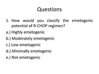 Chemotherapy induced Nausea and Vomiting (CINV) - Dhaval joshi | PPT
