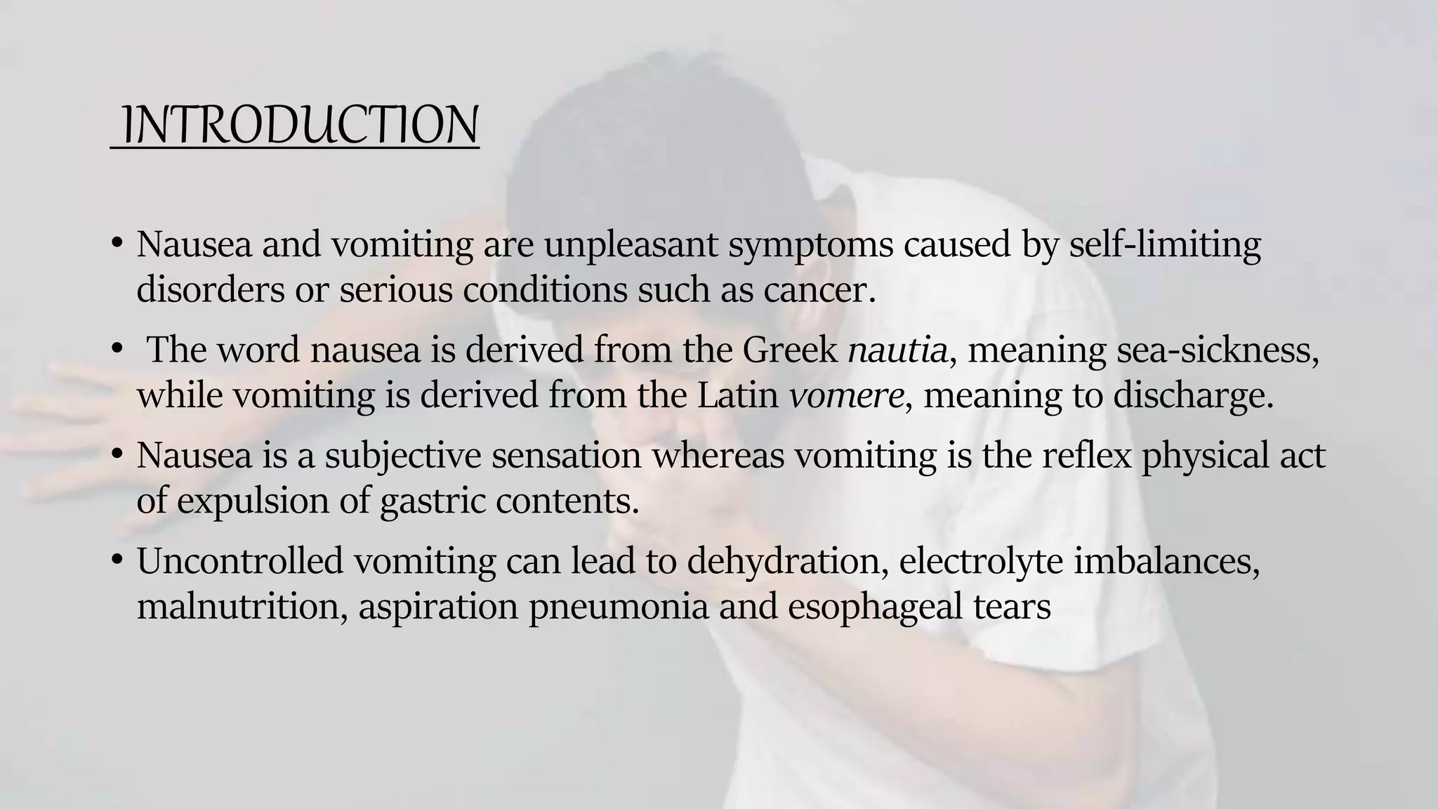 CINV ( Chemotherapy Induced Nausea and Vomitting ) | PPTX