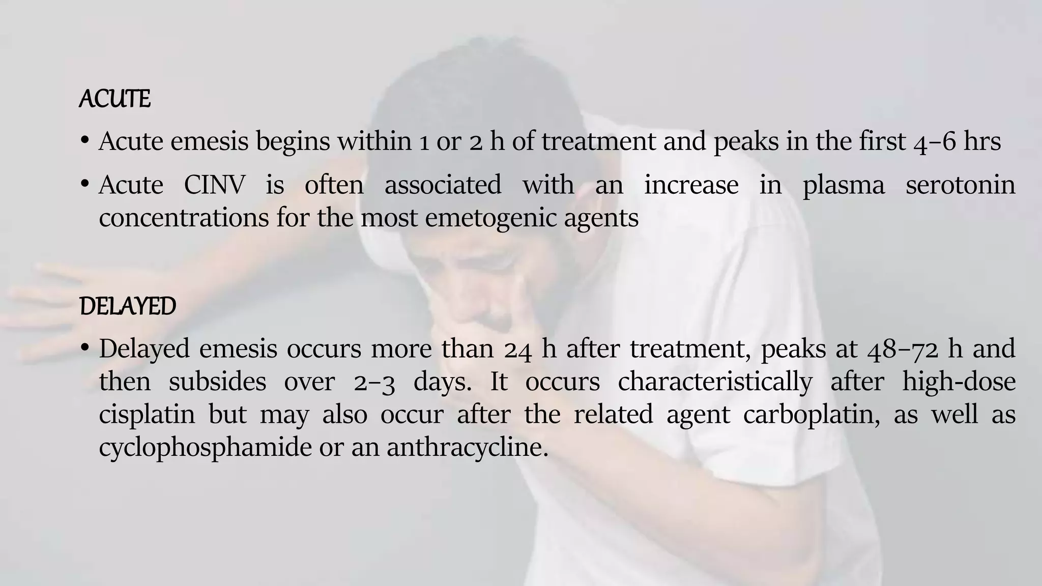 CINV ( Chemotherapy Induced Nausea and Vomitting ) | PPTX