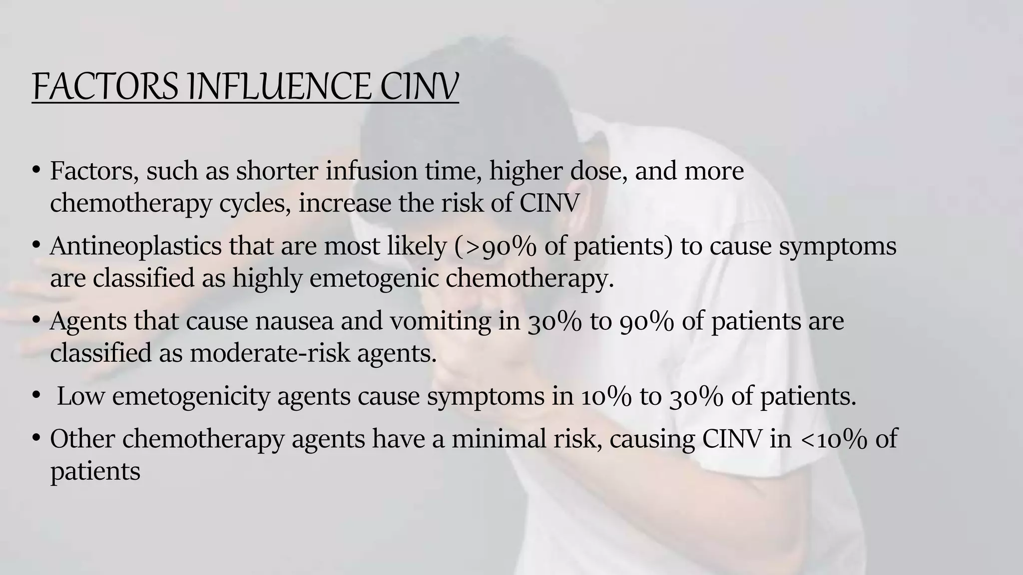 CINV ( Chemotherapy Induced Nausea and Vomitting ) | PPTX