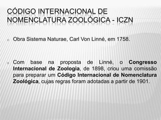 Código internacional de nomenclatura zoologica | PDF
