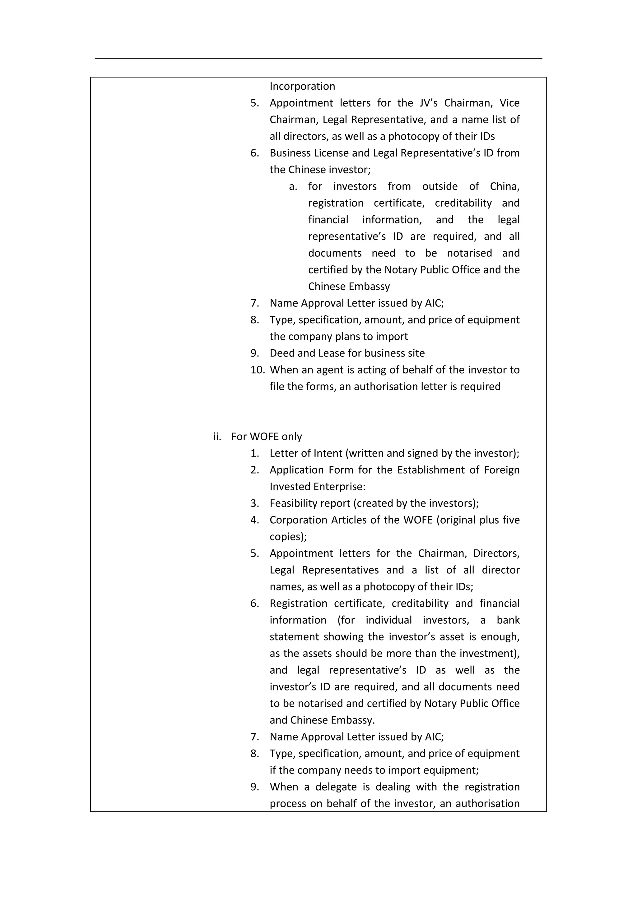 Wholly Owned Foreign Enterprise (WOFE)Establishment | PDF