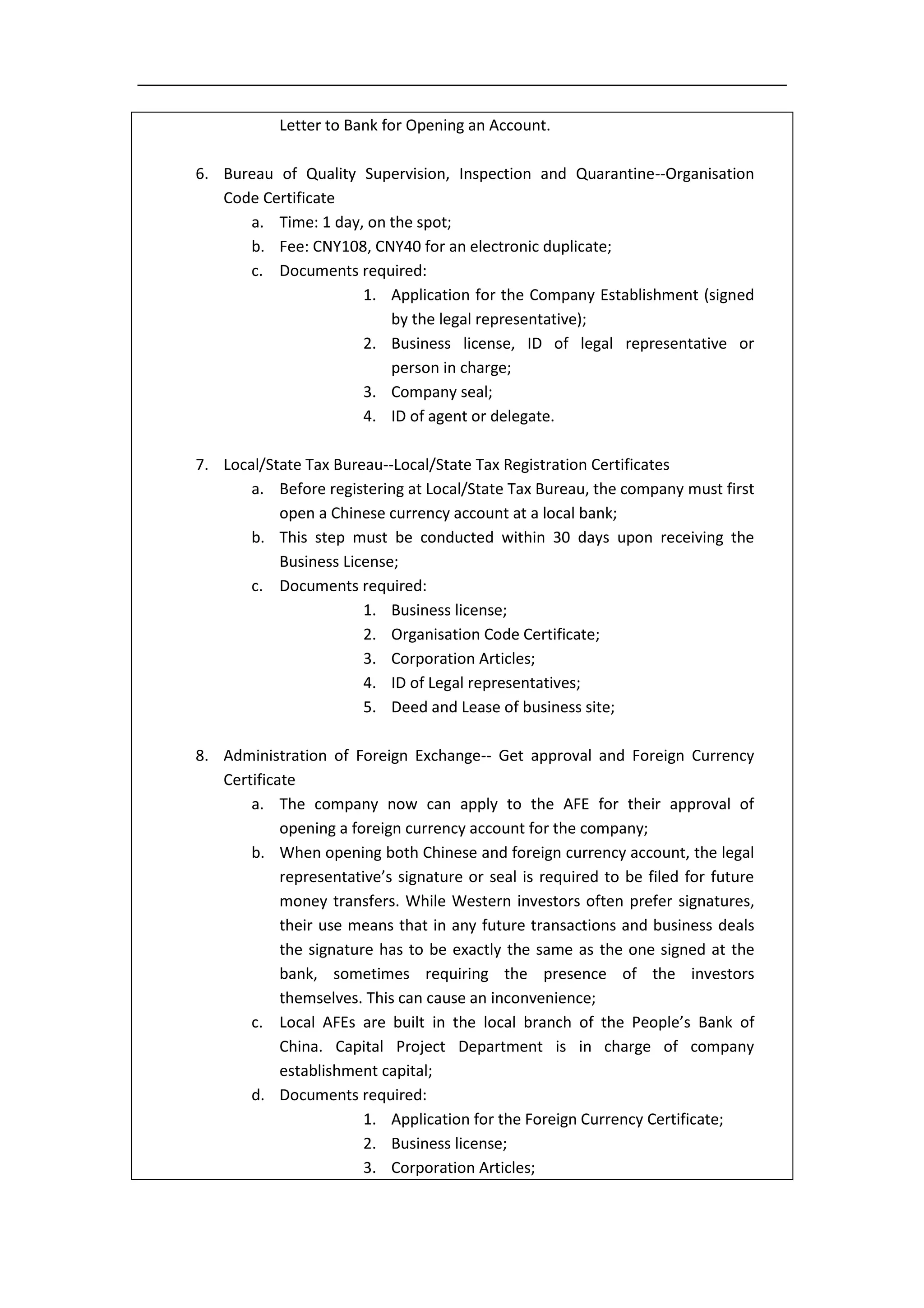 Wholly Owned Foreign Enterprise (WOFE)Establishment | PDF