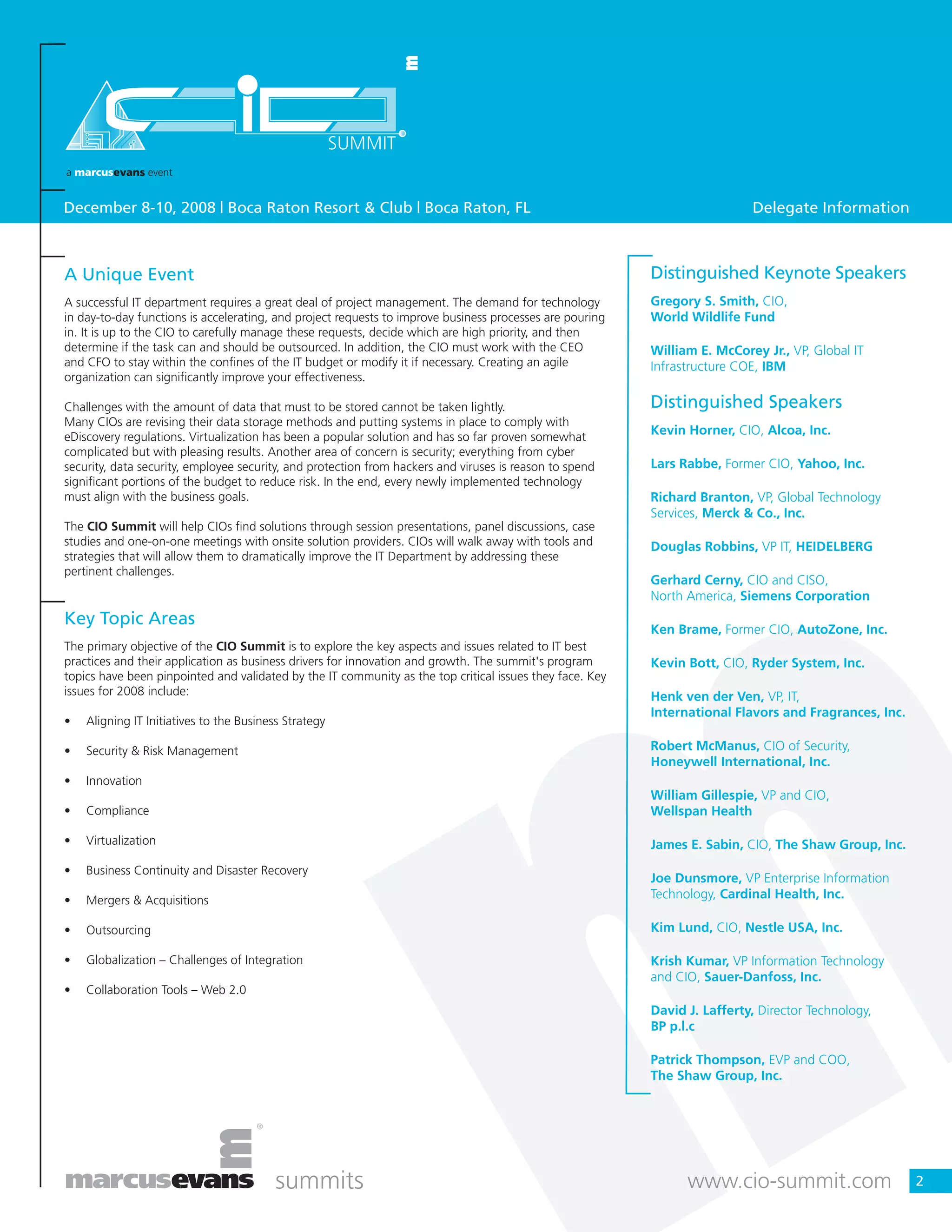 Chief Inofrmation / Technology Summit | PDF